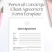 Client Agreement Contract Template Form | for Personal Concierge ...