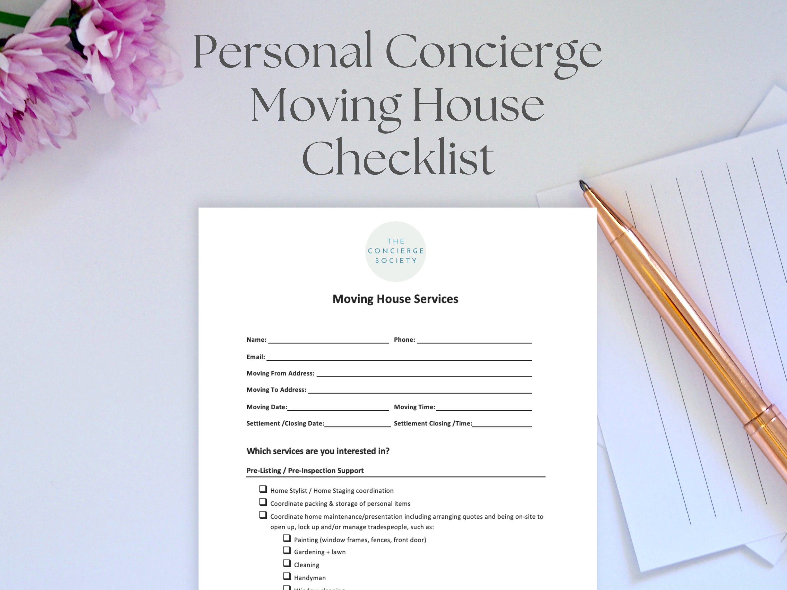 Personal Concierge Moving House Checklist - 5 Pages - Fully ...