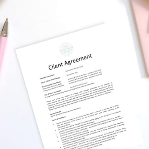 Client Agreement Contract Template Form | for Personal Concierge ...