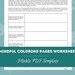 Mindful Coloring Pages Worksheet | Printable / Fillable PDF Template ...