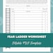 Fear Ladder Worksheet | Editable / Fillable PDF | for Counselors ...