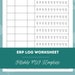 ERP Log Worksheet | Editable / Fillable PDF Template | for Counselors ...