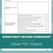 Resentment Record Worksheet | Editable / Fillable PDF Template | for ...