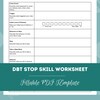 DBT Check the Facts Worksheet | Editable / Fillable PDF Template | for ...