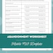 Abandonment Worksheet | Editable / Fillable PDF | for Counselors ...
