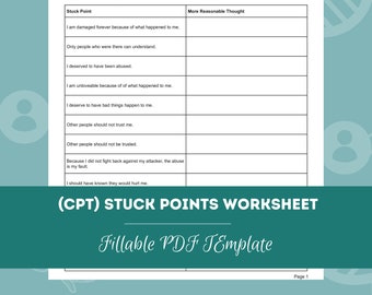 Cognitive Processing Therapy (CPT) Impact Statement Worksheet ...