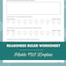 Readiness Ruler Worksheet | Editable / Fillable PDF Template | for ...