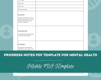 Psychotherapy Progress Notes PDF - Etsy