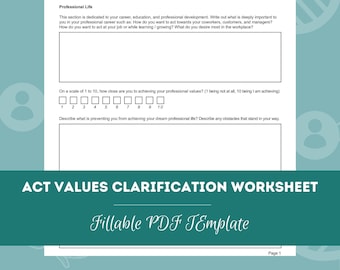Act Pdf Worksheet - Etsy