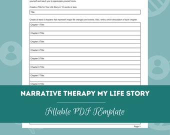 Narrative Therapy Externalization Worksheet | Editable / Fillable PDF ...