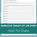 Narrative Therapy My Life Story Worksheet | Editable / Fillable PDF ...