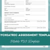 Psychiatric Treatment Plan Editable / Fillable PDF Template for ...
