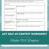 ACT Values Worksheet Editable / Fillable PDF for Counselors ...