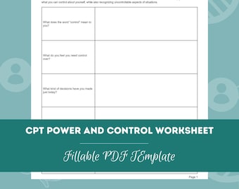 Cognitive Processing Therapy (CPT) Impact Statement Worksheet ...