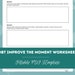 DBT Improve the Moment Worksheet | Editable / Fillable PDF Template ...