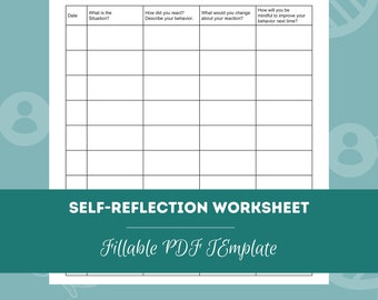 Reflection Worksheet - Etsy