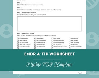 Emdr Pdf Worksheet - Etsy
