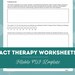 ACT Values Worksheet Editable / Fillable PDF for Counselors ...