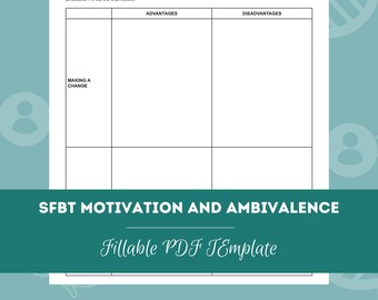 SFBT Goal Setting Action Plan Worksheet Editable / Fillable PDF ...