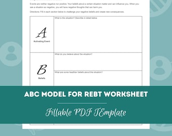 Cognitive Processing Therapy CPT ABC Worksheet Editable / - Etsy