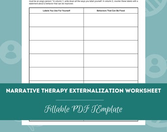 Narrative Therapy Statement of Position Map Worksheet | Editable ...