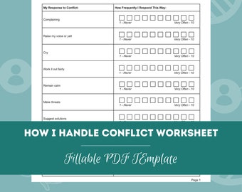 Problem Solving Worksheet Conflict Resolution Chart-autism - Etsy