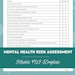 Mental Health Risk Assessment | Editable / Fillable PDF | for ...