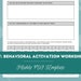 CBT: Behavioral Activation Worksheet | Editable / Fillable PDF | for ...
