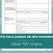 Cognitive Processing Therapy (CPT) Challenging Beliefs Worksheet ...