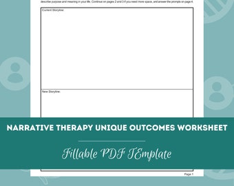 Narrative Therapy Tree of Life Worksheet | Editable / Fillable PDF ...