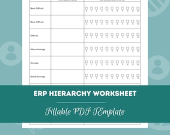 ERP Consequences to Yourself Worksheet | Editable / Fillable PDF ...