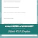 ASAM Criteria Worksheet | Editable / Fillable PDF Template | for ...