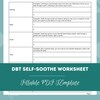 DBT Improve the Moment Worksheet | Editable / Fillable PDF Template ...