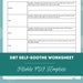 DBT Self Validation Worksheet | Editable / Fillable PDF Template | for ...