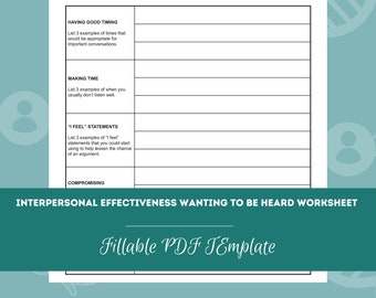 DBT Pros and Cons Worksheet Editable / Fillable PDF Template - Etsy