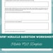 SFBT Miracle Question Worksheet Editable / Fillable PDF Template for ...
