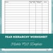 Fear Hierarchy Worksheet | Editable / Fillable PDF Template | for ...