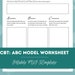 CBT: ABC Model Worksheet | Editable / Fillable PDF | for Counselors ...