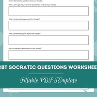 CBT Case Formulation Worksheet PDF Template Editable / Fillable PDF for ...