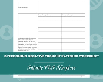 Overcoming Fear Worksheet Editable / Fillable PDF for Counselors ...