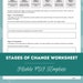 Stages of Change Worksheet | Editable / Fillable PDF Template | for ...
