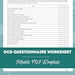OCD Questionnaire Worksheet | Editable / Fillable PDF Template | for ...
