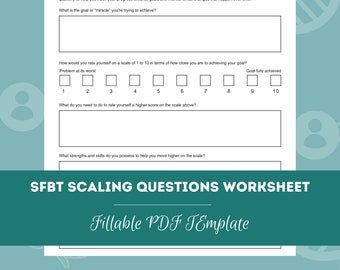 SFBT Miracle Question Worksheet | Editable / Fillable PDF Template ...