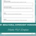 CBT: Behavioral Experiment Worksheet | Editable / Fillable PDF | for ...
