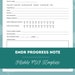 EMDR Progress Note | Editable / Fillable PDF Template | for Counselors ...