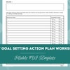 SFBT Goal Setting Action Plan Worksheet | Editable / Fillable PDF ...
