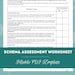 Schema Assessment Worksheet | Editable / Fillable PDF Template | for ...