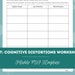CBT: Behavioral Activation Worksheet Editable / Fillable PDF for ...
