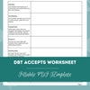DBT Check the Facts Worksheet | Editable / Fillable PDF Template | for ...