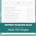 Distress Tolerance Scale | Editable / Fillable PDF Template | for ...